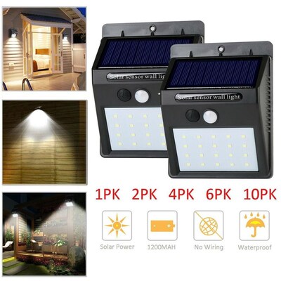 20 LED Waterproof Solar Sensor Light Motion Sensor Wall Ligh