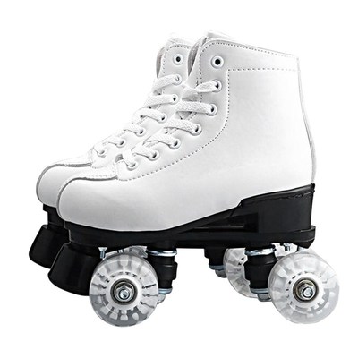 Solid Color Double Roller Skates Two Line Roller Skate 4 Whe