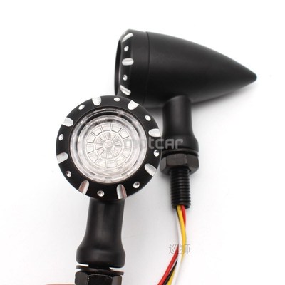 Motorcycle Flashing LED Turn Signals Brake Blinker Light 12V