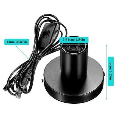 3pcs Desktop Lamp Base Easy Install 6 Feet Cord Polished