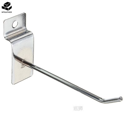 MTGATHER 25pcs 100mm Single Slatwall Hook Pin Arm Shop Displ