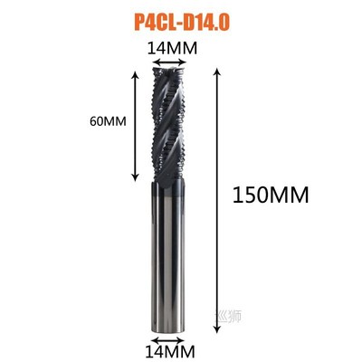 Solid Carbide roughing end mill 4 flute CNC Milling Cutter B