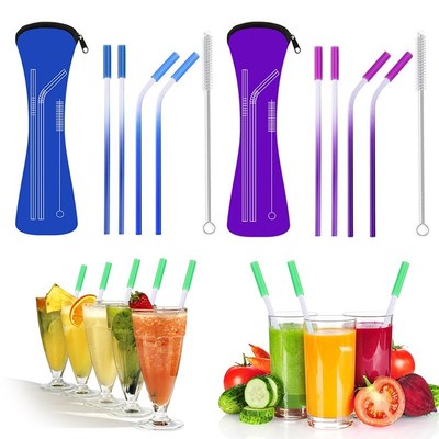 Reusable Drinking Straw 304 Stainless Steel Metal Straw With