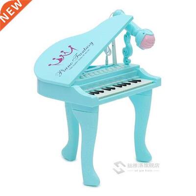 2 Colors 25Keys Keyboard Toy Electronic Organ Kids Piano Mic