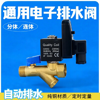 电子定时排水阀自动排水器电磁阀DN154分AC220VDC24V现货
