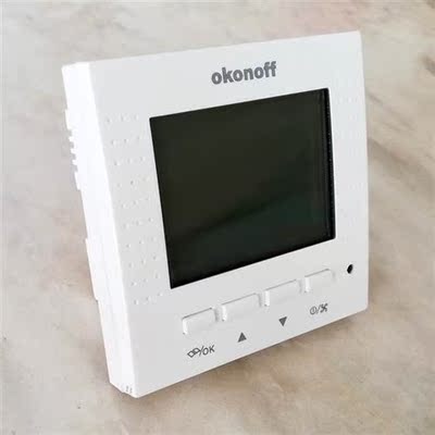 okonoff柯耐弗温控器S400中央空调风机盘管地暖温控面板三速开关