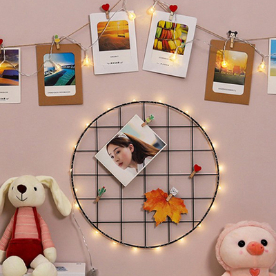 Wall Decorative Iron Wall Photo Grid Panel Rack Clip