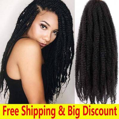 marley braiding crochet hair afro curly twists box extension