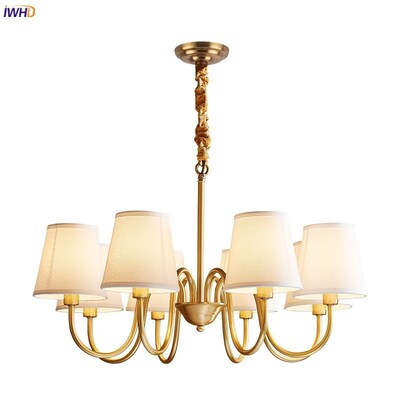 IWHD American Rural LED Chandeliers Kitchen Bedroom Dining L
