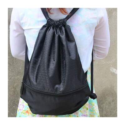 Outdoor Women Men Nylon Black Ultralight Backpack Football B