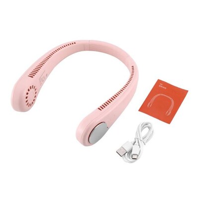 USB mini hanging neck fan portable leafless small fan mini h