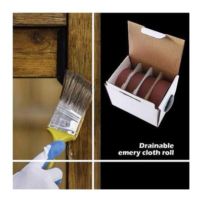 4 Rolls Sanding Belt Drawable Emery Cloth Sandpaper Dry Abra