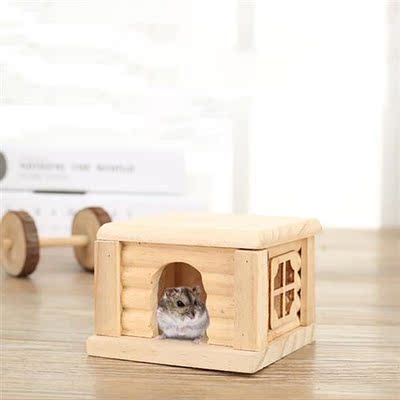 Durable Wooden Hamster Nest House Odorless Non Toxic Wooden