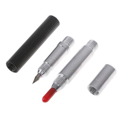 Double End Sharp Tungsten Steel Tip Scriber Clip Pen Ceramic