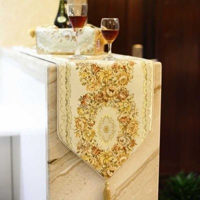 European style table runner luxurious camino de mesa gold si