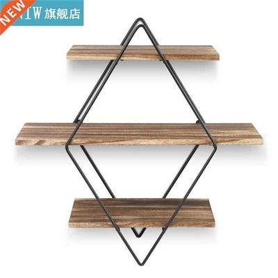 Rustic Wood Wall Shelves Vintage Style Floating Shelves Blac