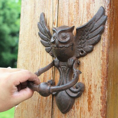 Vintage Door Knocker Cast Iron OWL Decorative Doorknocker Wr
