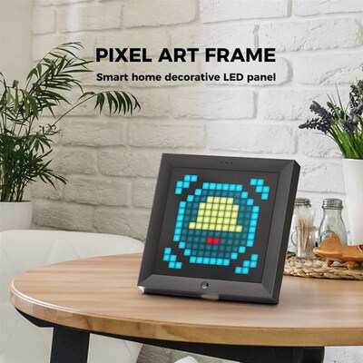 Pixoo digital photo frame smart alarm clock with pixel art p