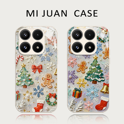 圣诞姜饼人手机壳适用小米17promax高级感15氛围14ultra/13pro/12/11红米k90/70E/60/50/40s/note10/turbo4/3