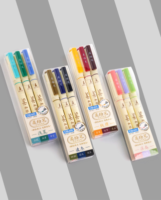 点石DS-827新国色柔绘笔软头马克笔手账学生设计绘画笔填色文具