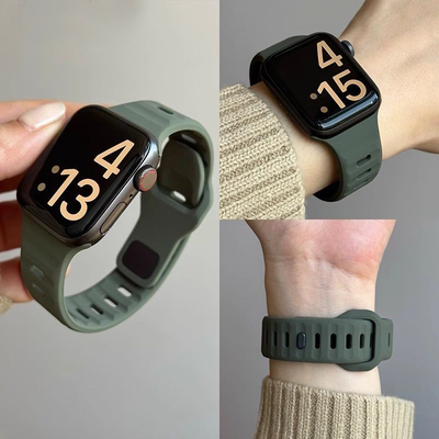 新款运动硅胶iwatchs11表带适用苹果手表applewatchs10/9透气柔软