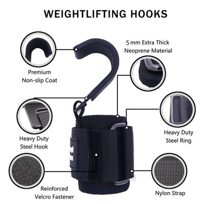 Gym Hook Weights Dumbbells Weightlifting Sports Gloves Suppo