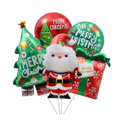 Big Foil Balloons Christmas Cartoon Santa Snowman Penguin El