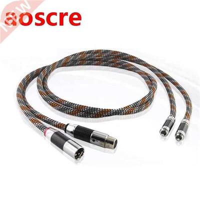 Pair ST-48B Silver-Platedr OFC XLR to RCA Audio Hifi Interco