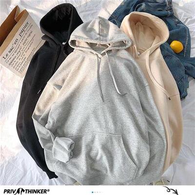 Privathinker Womans Sweatshirts Solid 12 Colors Korean Fema