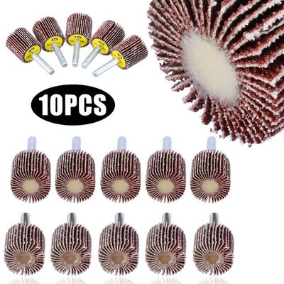 10pcs 40 80 Grits Grinding Sanding Sandpaper Flap Wheel Disc