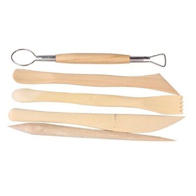 5Pcs Pottery Clay Sculpture Sculpting Carving Modelling