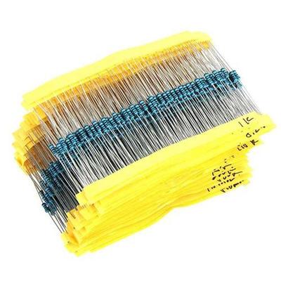 1280pcs 64 Values Resistor Set 1 ohm - 10M ohm Resistor 1/4W