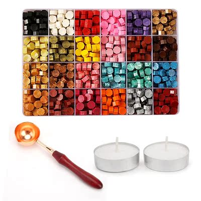 700pcs Vintage Wax Seal Stamp Tablet Pill Beads Granular Gra