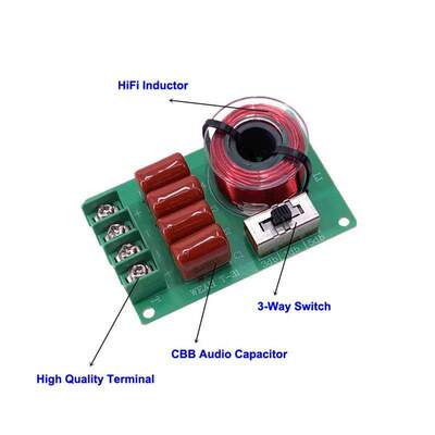 2PCS 1 Way 100W Hifi Treble Tweeter Frequency Divider Home C