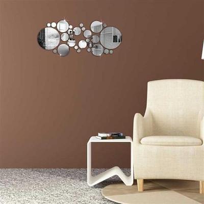 *28Pcs D Bathroom Mirrors DIY Circle Mirror Wall er Round D