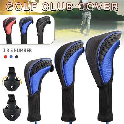 Portable Golf Club Long Neck Head Covers Durable Number Tag