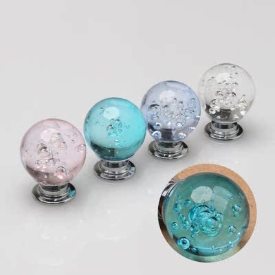 Transparent Crystal Glass Handle Bubble Alloy Modernized Rou