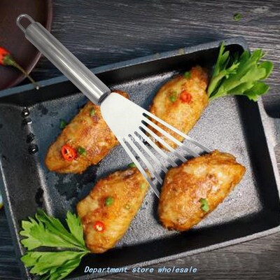 Heat Resistant Fish Grilling Slotted  With Handle Handhold N