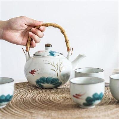 Ceramic Tea Set Japanese Style Tea Pot  Gift Box Set Teapot