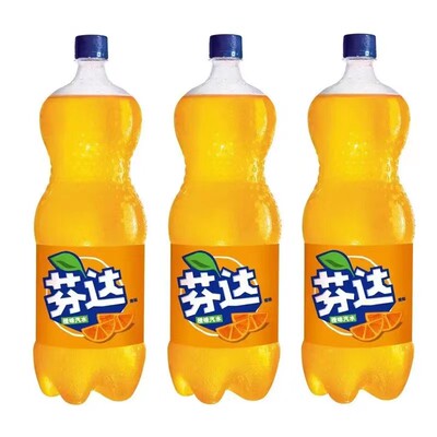 芬达橙味汽水888ml*3大瓶