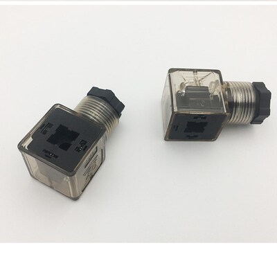QY电磁阀插头AC220V液压线圈DC24V油压阀灯插头ZF ZL 10A 250 180