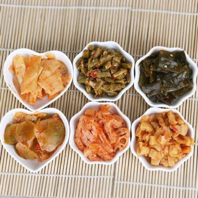 江永千家峒香辣罗卜酸豆角海带脆藕片金针菇莴笋片杏鲍菇20包/盒