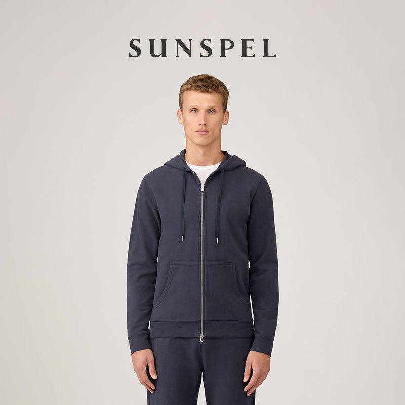 【男女同款】SUNSPEL早秋全棉连帽拉链运动休闲LOOPBACK卫衣