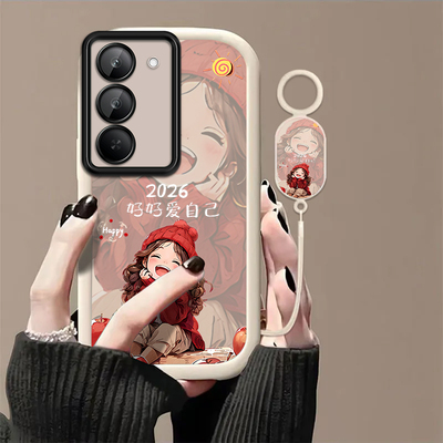 开心女孩适用红米Note15R手机壳红米Note14/13/12pro+新款12/11r高级note10/9全包5g防摔11se软壳turbo3/4Pro