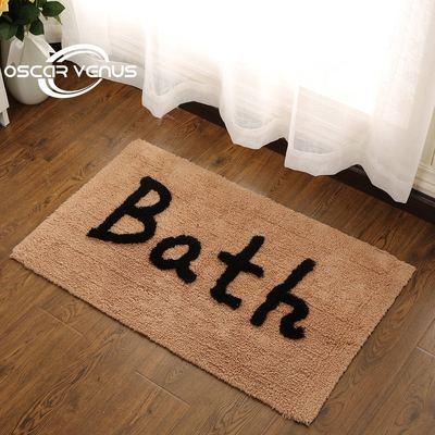 手写BATH字母全棉浴室吸水地垫