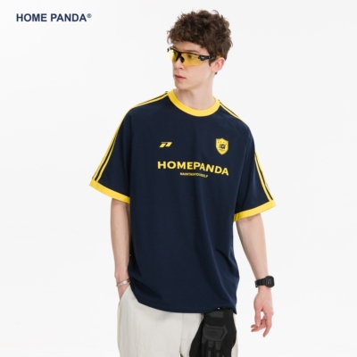 HomePanda260g重磅黑色短袖T恤男