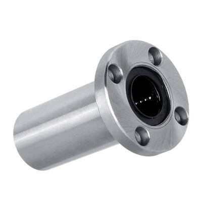 圆法兰直线轴承加长滑套LMF20LUU 10 12 13 16 25 30 40 50固定座