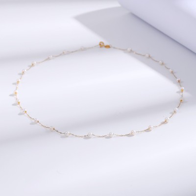 Audrey Pearl18K金淡水珍珠项链3.5mm V201-S786