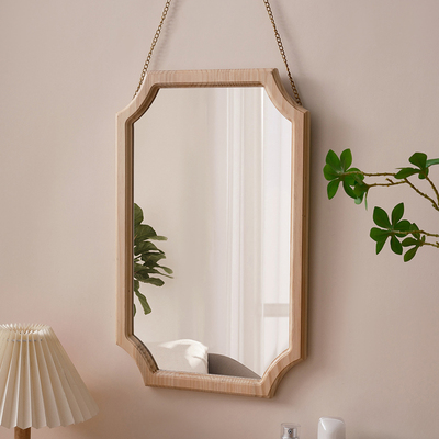 免打孔梳妆镜长方形实木