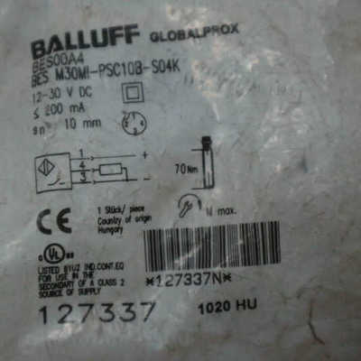 BALLUFF 巴鲁夫  接近开关BES M30MI-PSC10B-S04K BES00A4